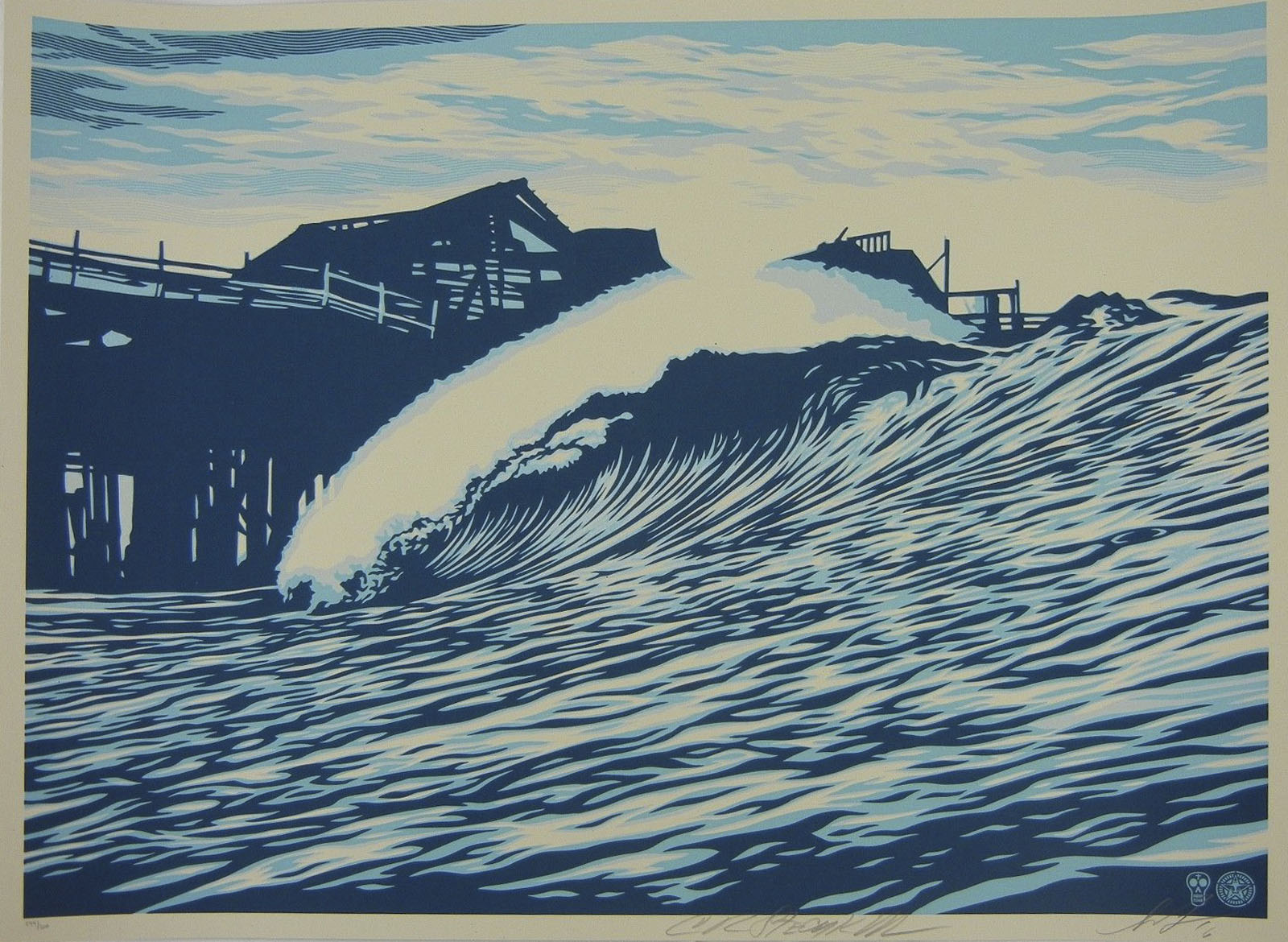 P.O.P WAVE (BLUE) SHEPARD FAIREY X CRAIG STECYK III by Shepard Fairey